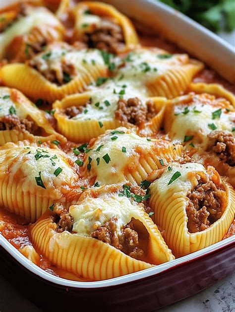 Creamy Ricotta Beef Stuffed Shells Pasta Then And Now Recipes