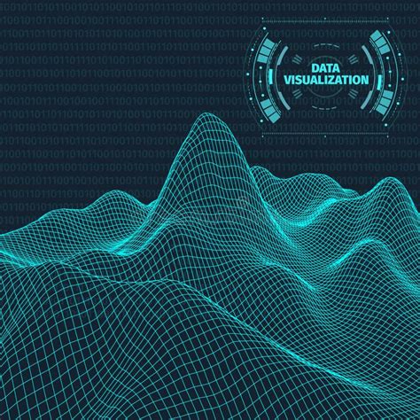 Data Visualization Background Futuristic Design Hud Element Binary
