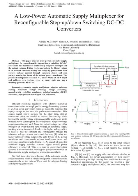 Pdf A Low Power Automatic Supply Multiplexer For Reconfigurable Step Updown Switching Dc Dc