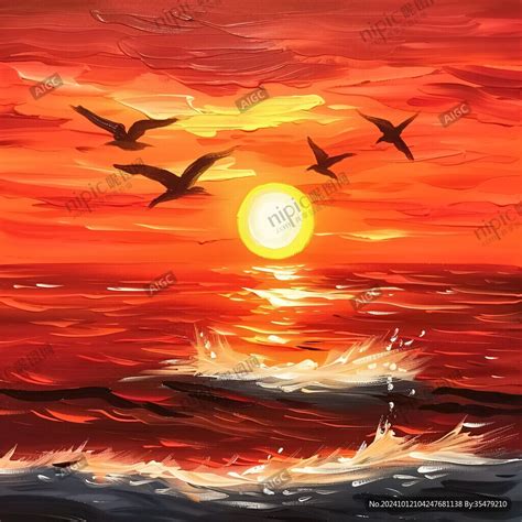 Ai创作图插画飞鸟落日 海边落日插画 手绘海浪旭日东升 日落夕阳插画 海洋海洋日出装饰画 插画红日 插画海平面 日出飞鸟太阳红日群山 插画海洋辽阔 日出海鸥油画 波涛海浪插画 插画落日 红海滩