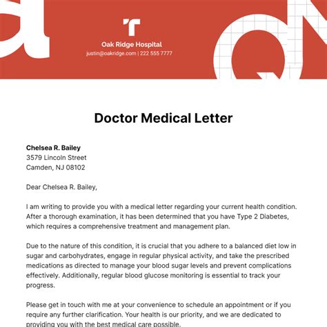 Free Doctor Medical Letter Template To Edit Online