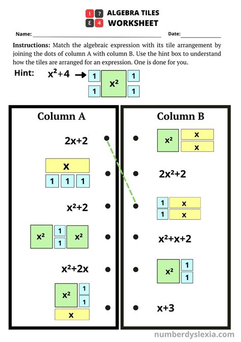 Free Printable Algebra Tiles