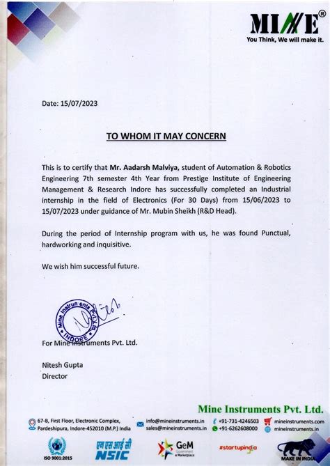 Aadarsh Malviya On Linkedin Internshipexperience Internship2023 Internshipcompletion