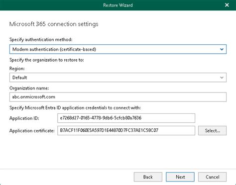 Step 3 Select Authentication Method Veeam Backup Explorers Guide