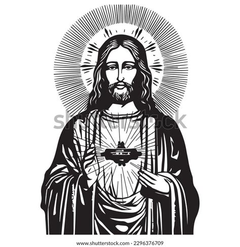 Jesus Christ Vector Illustration Silhouette Svg
