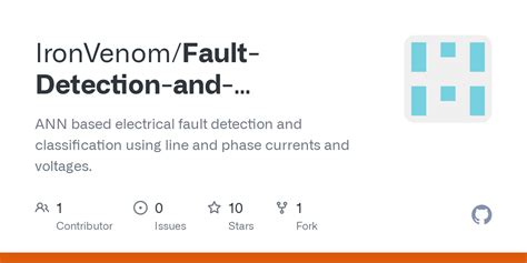 Github Ironvenomfault Detection And Classification Ann Based