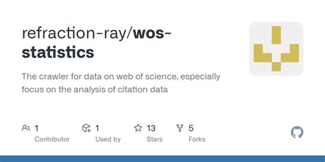 Github Refraction Ray Wos Statistics The Crawler For Data On Web Of Science Especially Focus