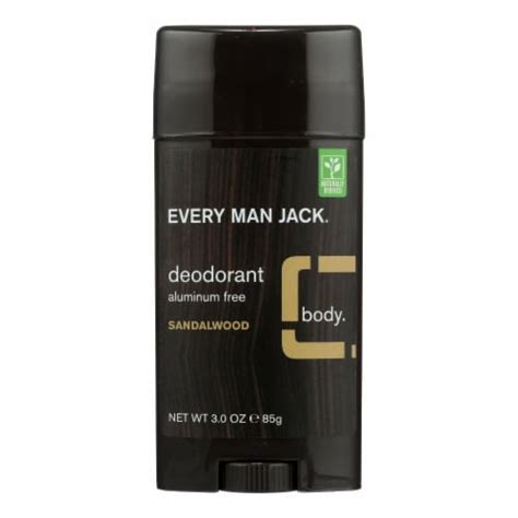 Every Man Jack Body Deodorant Sandalwood Aluminum Free 3 Oz 1