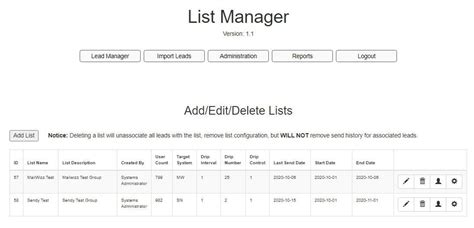 list manager php script by ssargent codester