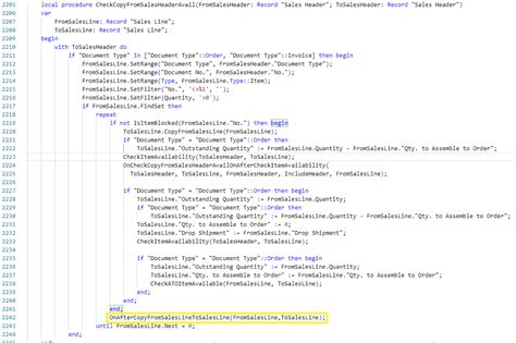 Event Request Codeunit 6620 Copy Document Mgtonaftercopyfromsaleslinetosalesline · Issue