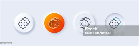 설정 기어 선 아이콘입니다 톱니바퀴 기호입니다 작업 과정 선 아이콘 벡터 3차원 형태에 대한 스톡 벡터 아트 및 기타 이미지 3차원 형태 개선 고급 Istock