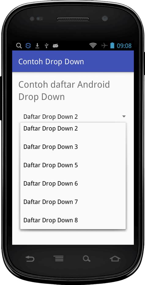Cara Menerapkan Teladan Drop Down Android Java Media Kita