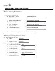 Unit Laboratory Exercise Docx Exercise PART I Check Your Understanding Activity