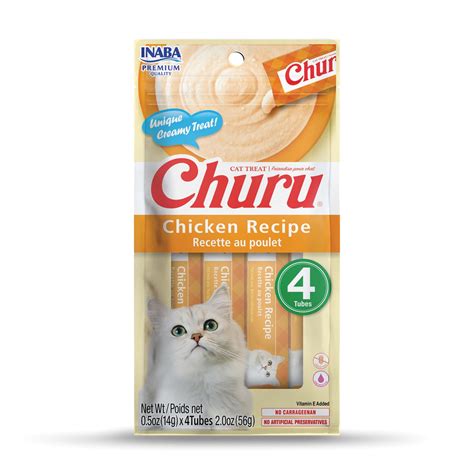 Inaba Churu Cat Treats Creamy Lickable PurÃ©e Chicken Recipe Vitamin