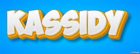 Kassidy Efecto De Texto Y Diseño De Logotipos Nombre