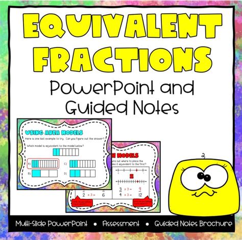 Equivalent Fractions Powerpoint And Guided Notes Fourth Grade Tpt