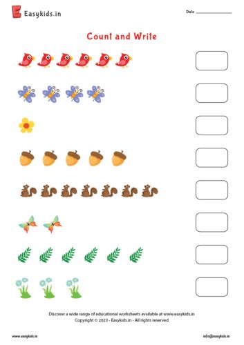 Nursery Maths Worksheets