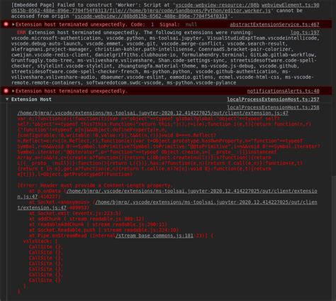 Using Python Interactiv Run Cell Result In Extension Host Terminated Unexpectedly · Issue