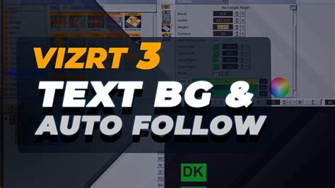 create a scaling background with your text in vizrt youtube