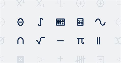 Mathematics Icons Font Awesome