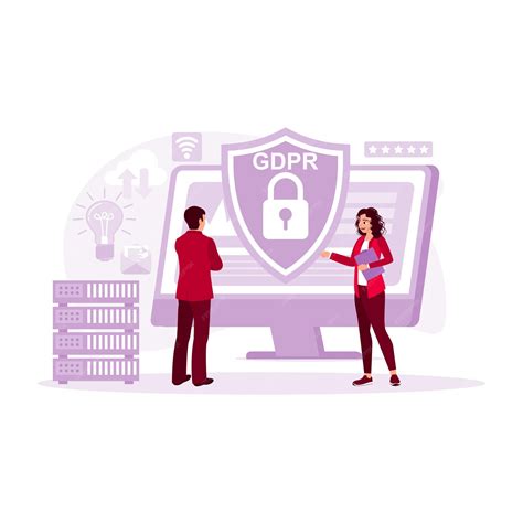 Premium Vector Business People Protect Their Personal Data