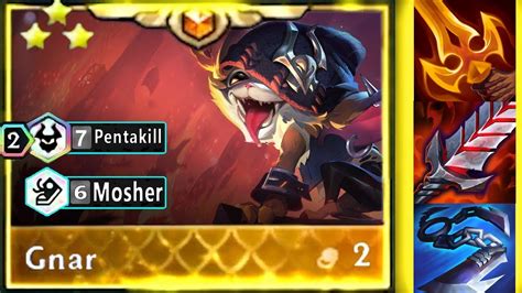 FULL AD Mega GNAAAAAAAR 3 Star 6 Mosher 7 PentaKill TFT SET 10 YouTube
