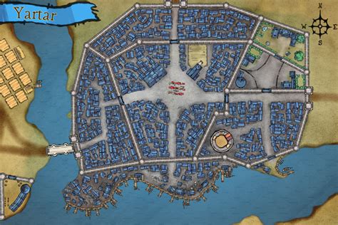 Yartar City Map 2 Minute Tabletop