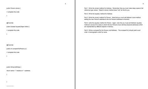 Solved Exercise Cloneable Comparable Equals Consider