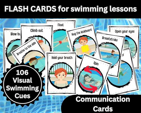 Swimming Flash Cards For Swim Teaching Visual Aids And Swimmer Cues For