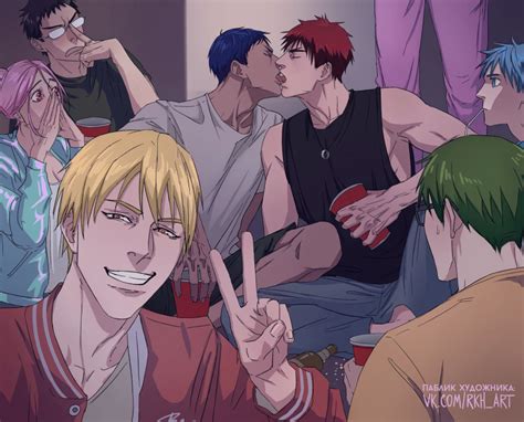 Rule 34 2boys Aomine Daiki Black Hair Black Hair Bottom Blue Hair