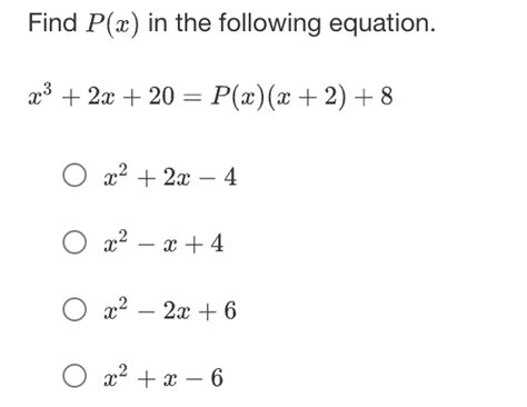 Solved Find P X In The Following Chegg Com