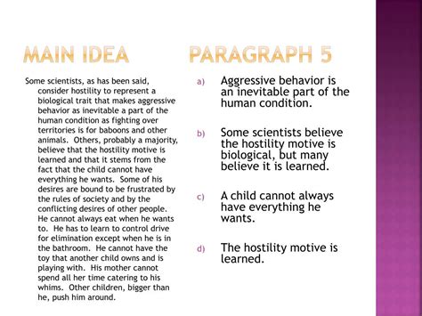 Ppt Main Idea Paragraph 1 Powerpoint Presentation Free Download Id