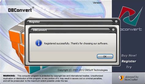 Registration Of Dbconvert Software Dbconvert