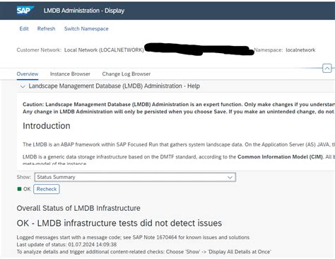 Sap Focused Run Lmdb And Landscape Management