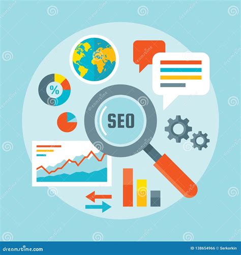 search engine optimization concept vector illustration in flat design