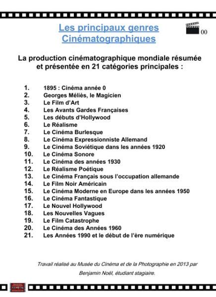 Les Différents Genres Cinématographiques