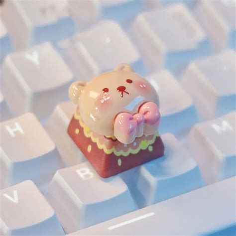 Little Adorable Bear Keycap Cuddle Up Kawaiikeycaps