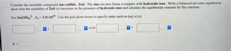 Solved Consider The Insoluble Compound Cobalt Ii Hydroxide