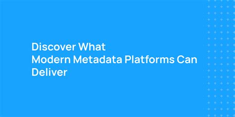 Rethink Data Catalogs Datahubs Modern Metadata Platform