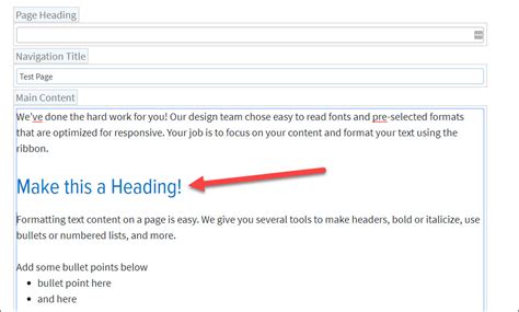 Formatting Text Basics Sharepoint Responsive Depaul University Chicago