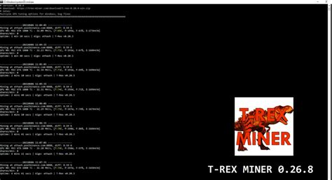 t rex miner 0 26 8 download and setup gpu miner ethw etc