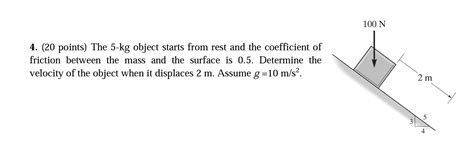 Solved Points The Kg Object Starts From Rest And Chegg