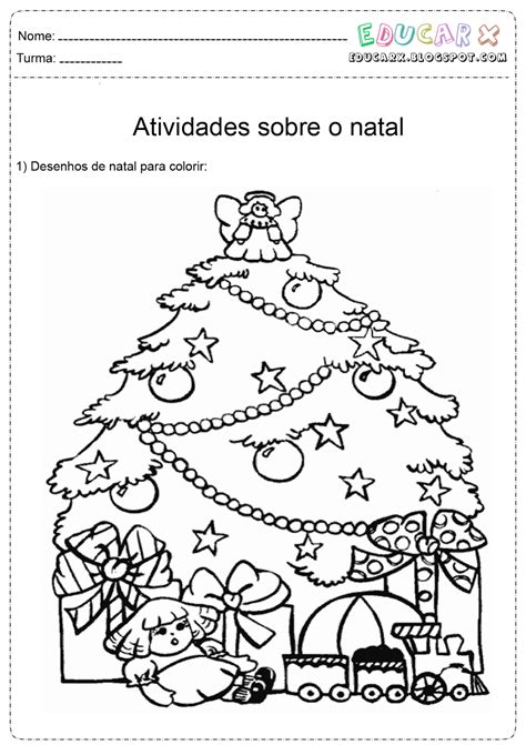 Educar X Desenhos De Natal Para Colorir E Imprimir