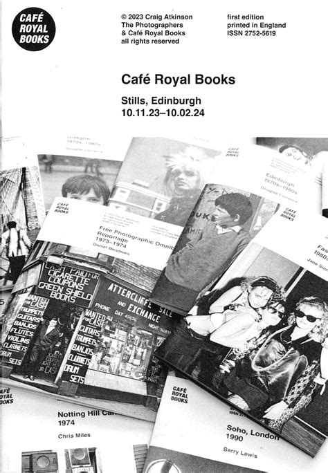 Cafe Royal Books Stills Edinburgh Catalogue Stills