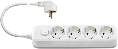 Multi Outlet 4schuko Switch 5m White 00494 X B