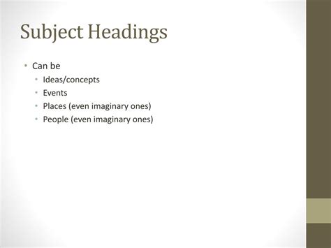 Ppt Subject Headings And Classification Powerpoint Presentation Id 2289399