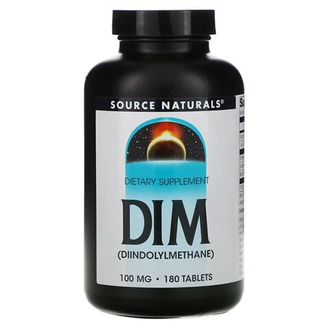 Source Naturals DIM (Diindolylmethane), 100 mg, 180 Tablets - Walmart ...