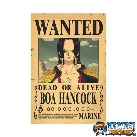 One Piece Boa Hancock Wanted Poster 42CM Vintage One Piece Universe