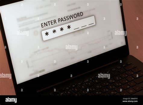 Computer Screen Concept With An Invitation To Enter Password Password