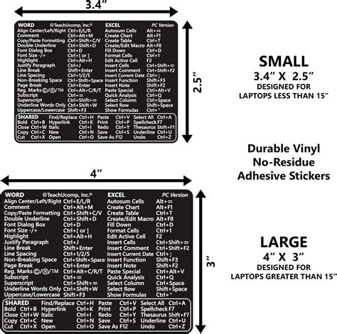 Keyboard Shortcut Sticker For Microsoft Word And Nepal Ubuy